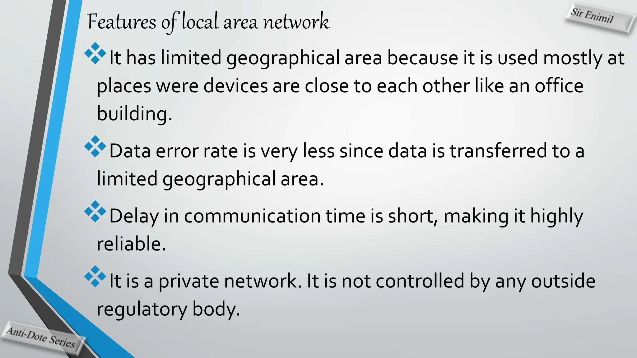 E Ict Types Of Computer Networks 1 Anti Dote Series Pptx