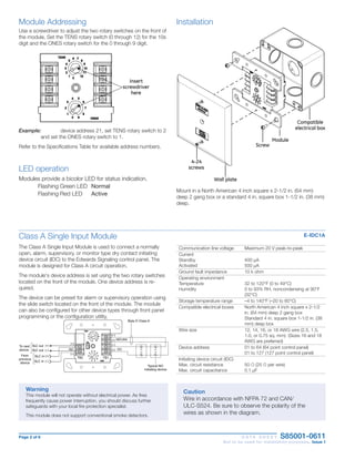 Edwards Signaling E-IDC1B Data Sheet | PDF