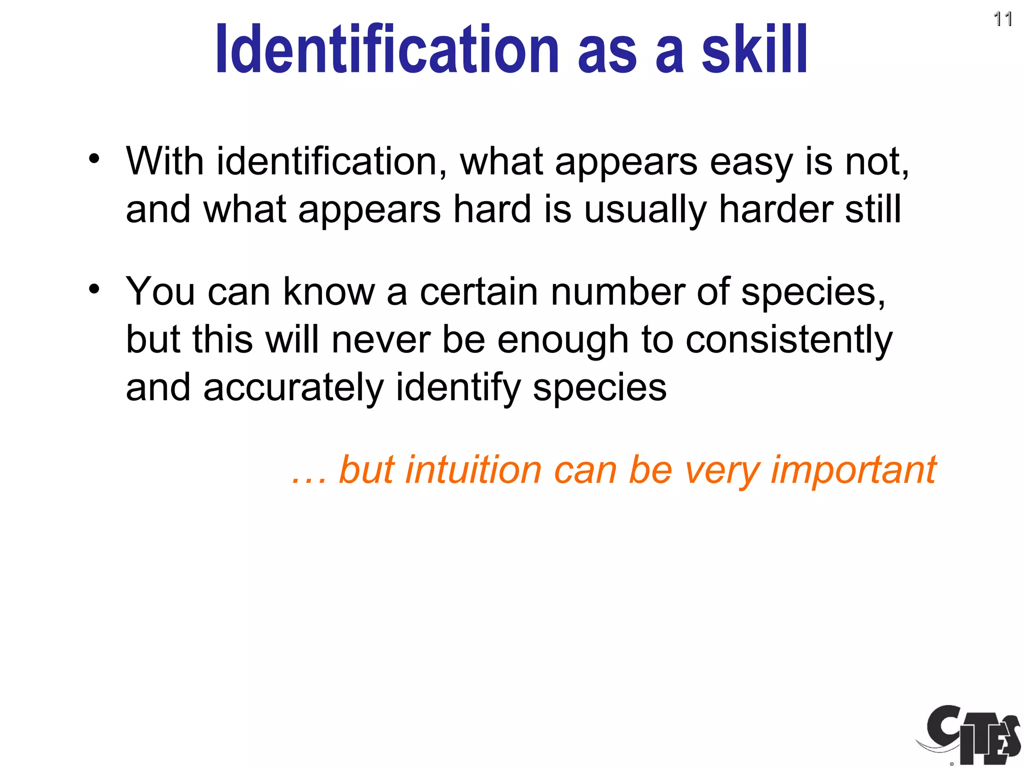 E introduction to identification of CITES species | PPT
