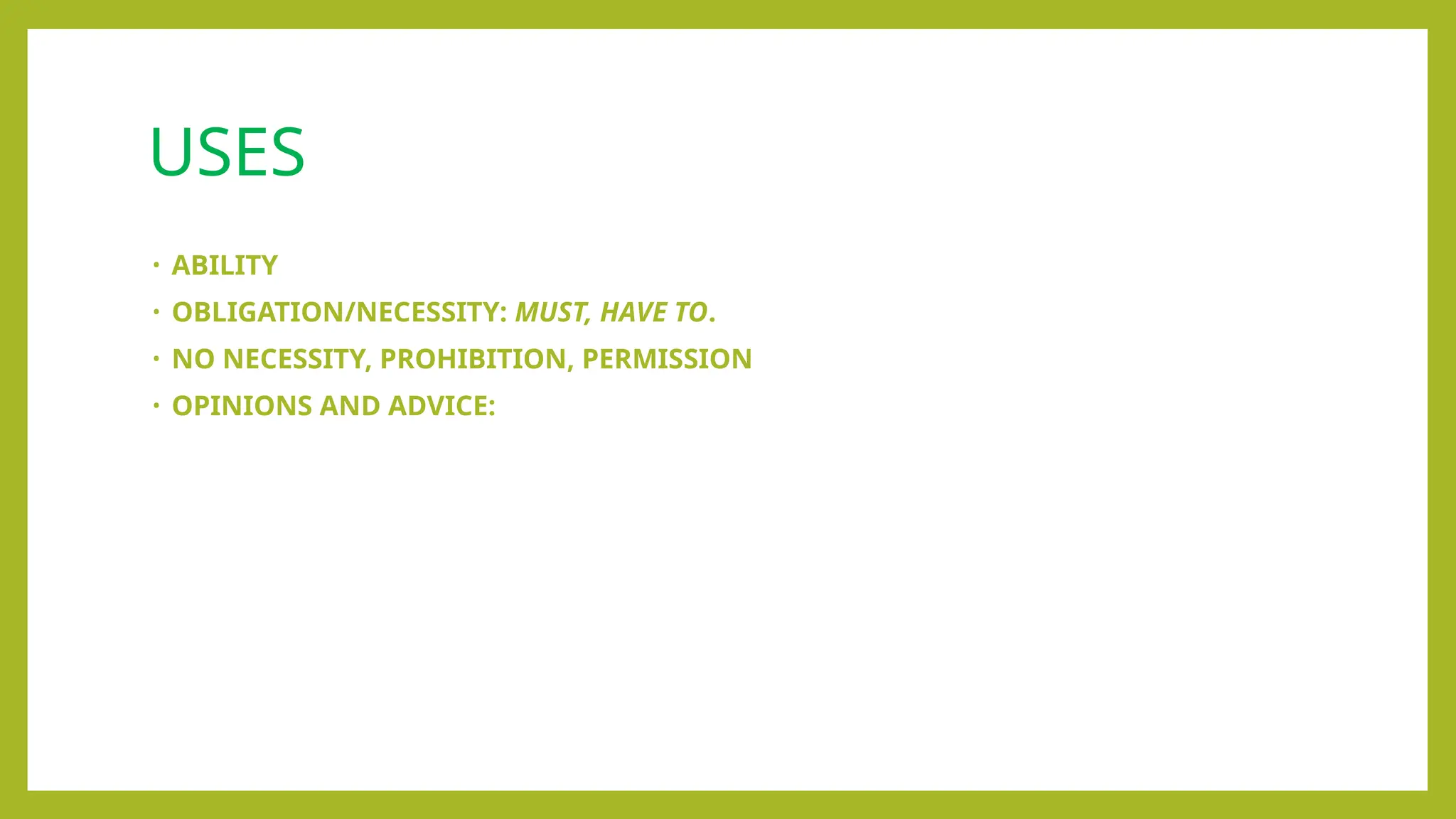 E-Introduction to Modal verbs-Obligations, lack of obligation, advice ...