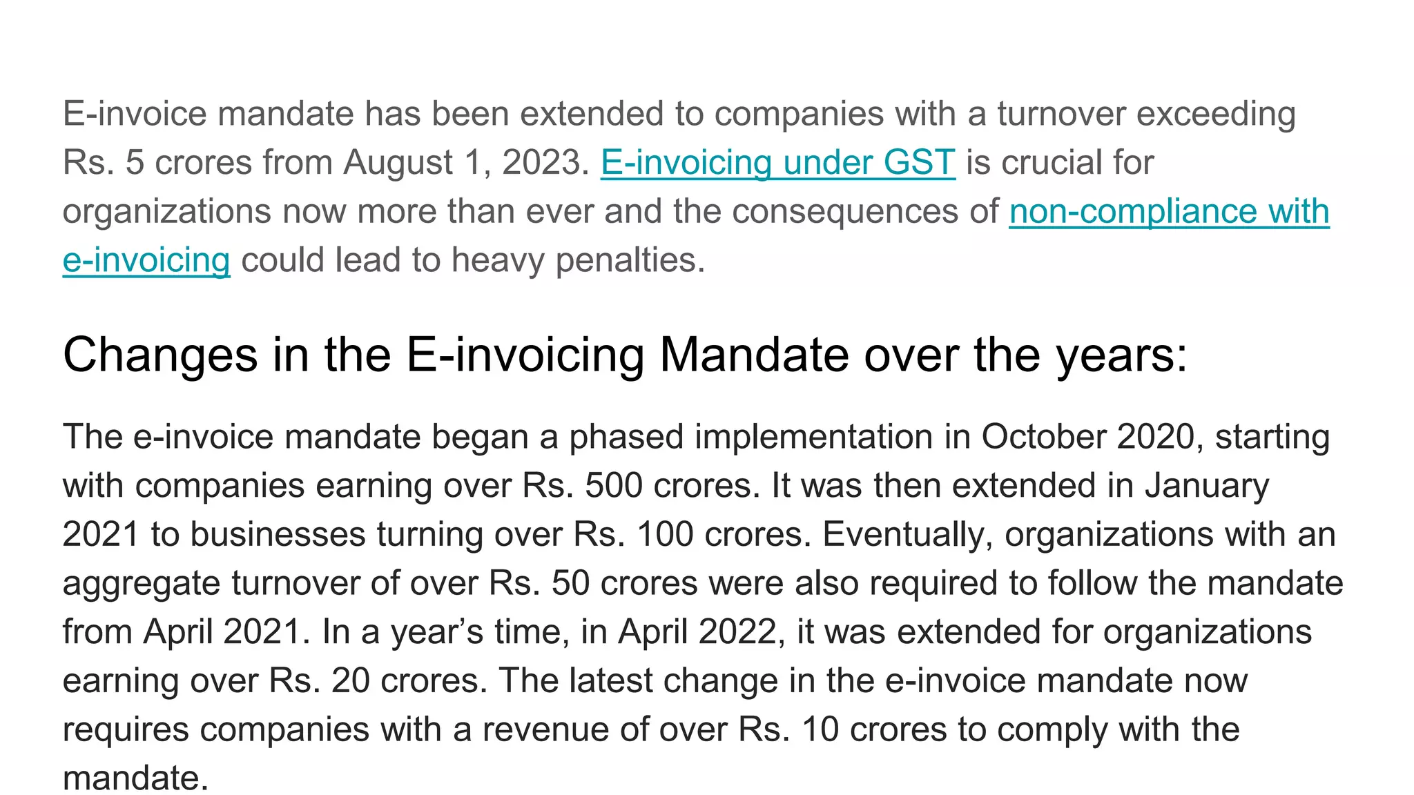 E-invoice Mandate: E-invoicing Changes, Exemptions, Documents ...