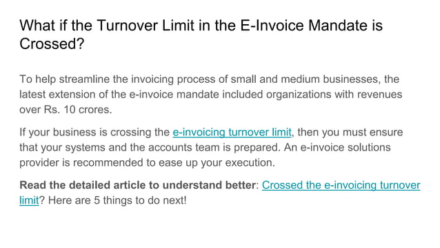 E-invoice Mandate: E-invoicing Changes, Exemptions, Documents ...