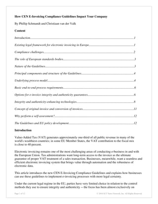 E Invoicing Compliance Guidelines Special Report | PDF