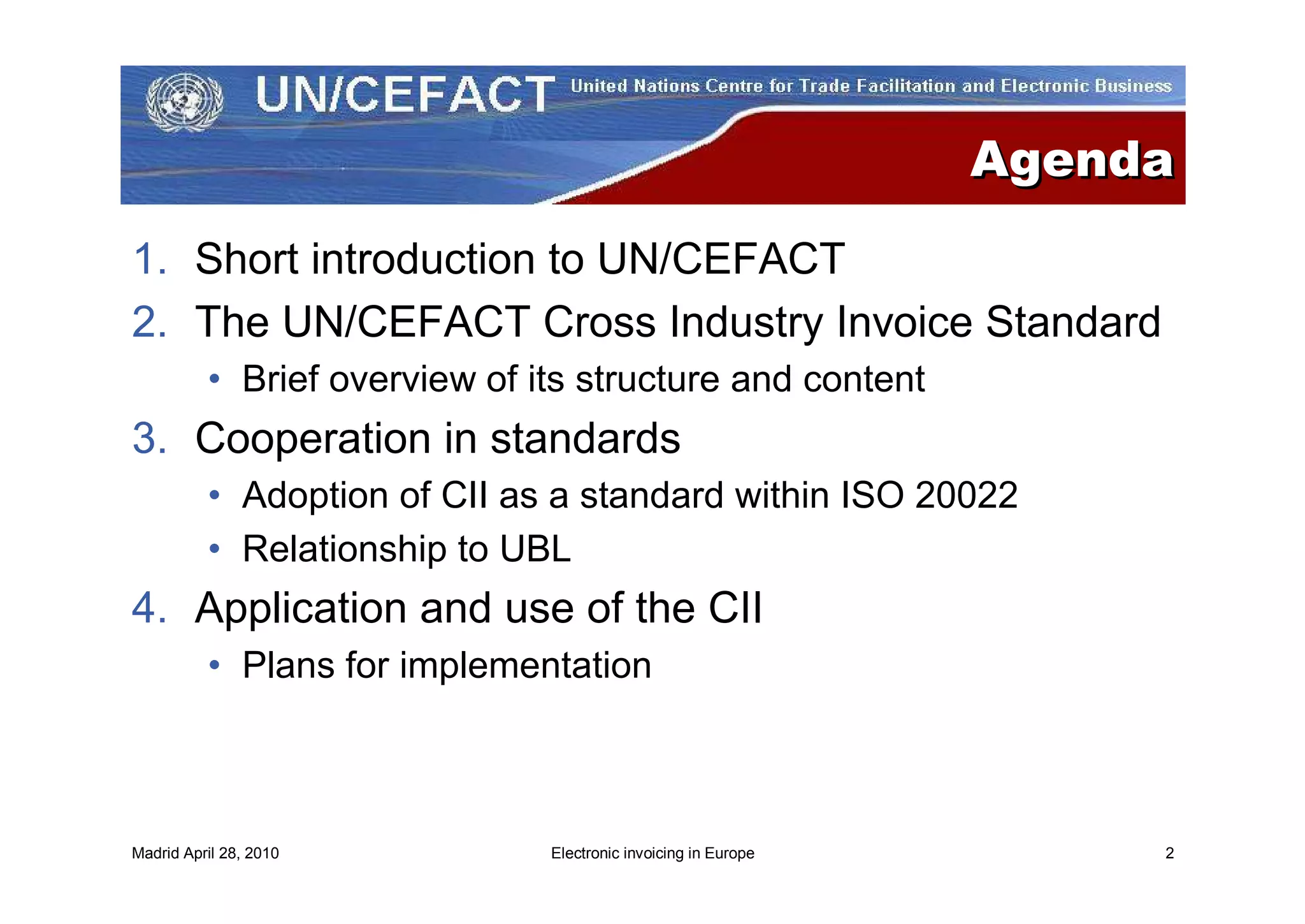 E invoicing, the un cefact cross industry invoice | PDF