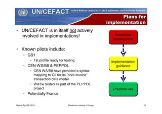 E invoicing, the un cefact cross industry invoice | PDF