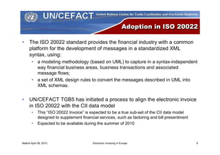 E invoicing, the un cefact cross industry invoice | PDF
