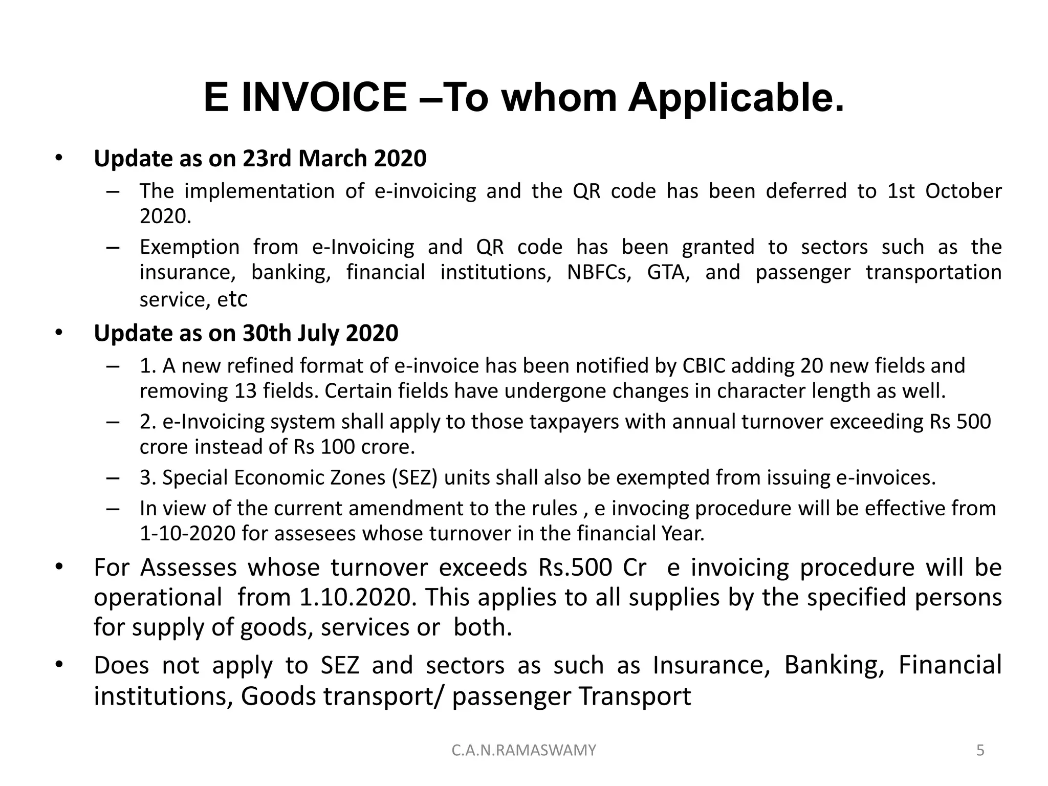 E invoicing under gst- latest | PPTX