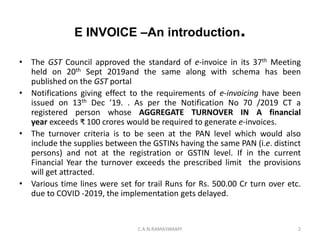E invoicing under gst- latest | PPTX