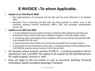 E invoicing under gst- latest | PPTX