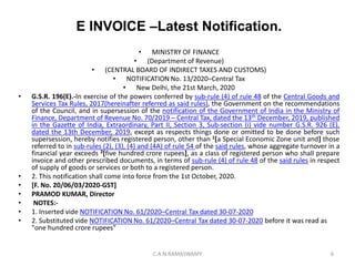 E invoicing under gst- latest | PPTX