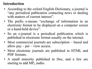 E journals | PPTX