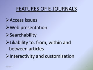 E journals ppt latest | PPTX