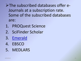 E journals ppt latest | PPTX