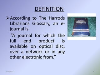 E journals ppt latest | PPTX
