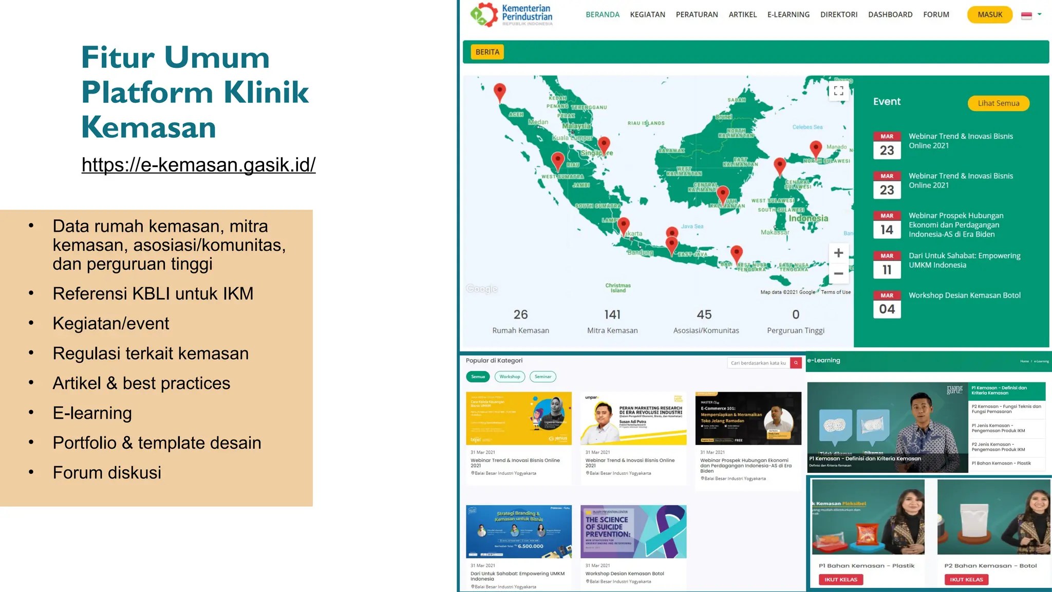 E-Klinki Design Merk Kemas Concept UI UX | PPT