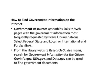 E-Learn Government Documents 2024 update | PPTX