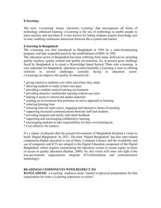 E learning | DOC | Education industry | Industries