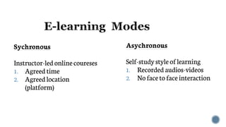 E-Learning presentation by Soukaina Kouihi | PPTX
