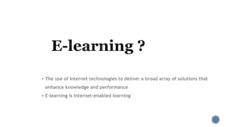 E-Learning presentation by Soukaina Kouihi | PPTX