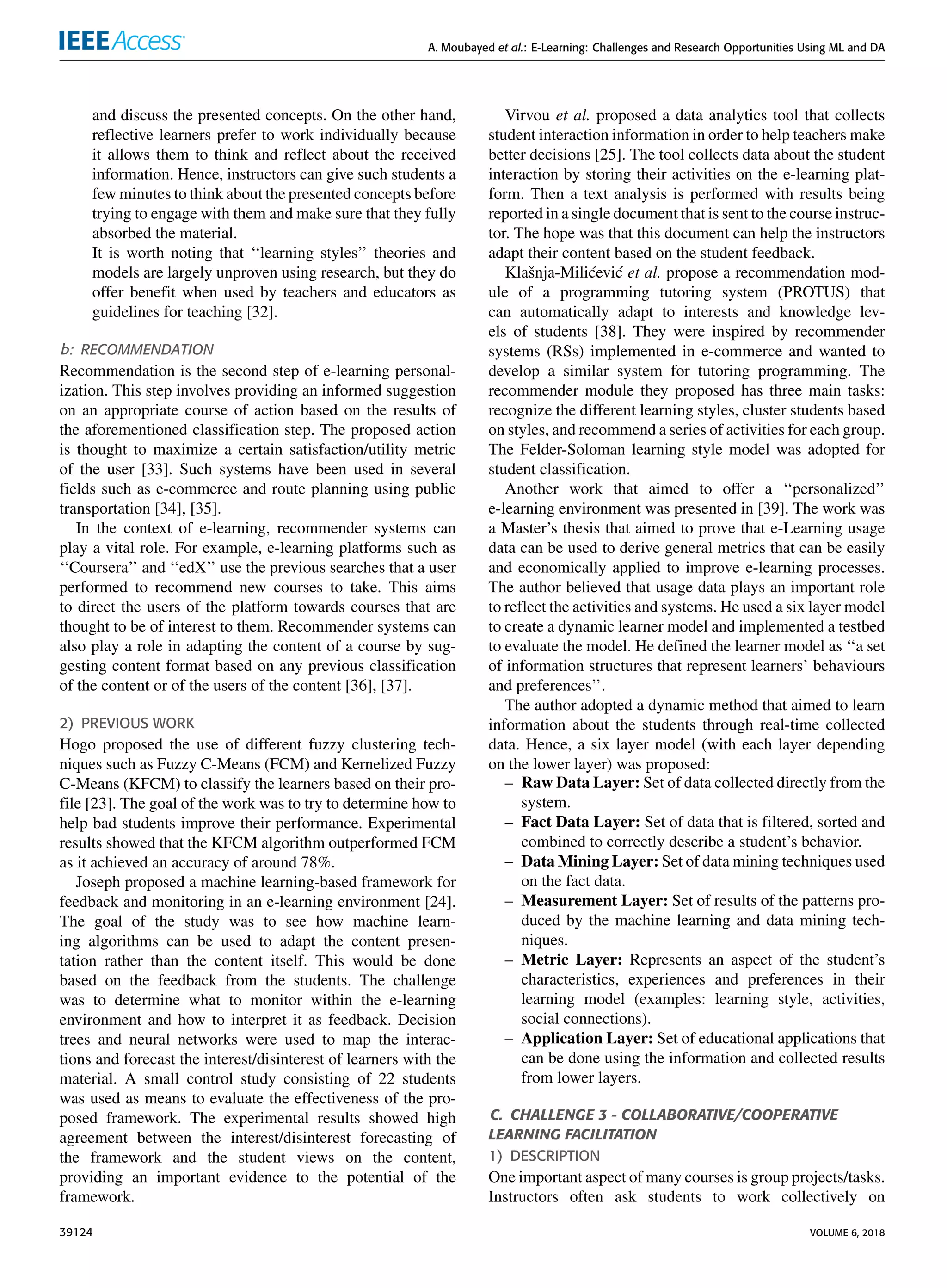 E-Learning: Challenges and Research Opportunities Using Machine Learning & Data Analytics | PDF