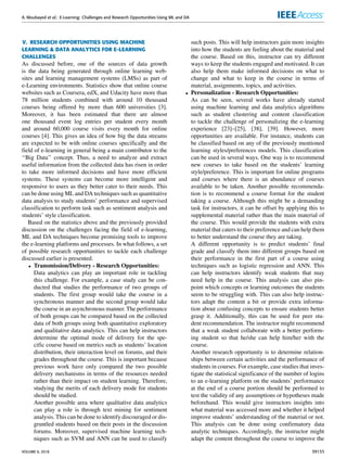 E-Learning: Challenges and Research Opportunities Using Machine Learning & Data Analytics | PDF