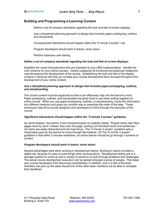 E Learning Best Practices | PDF