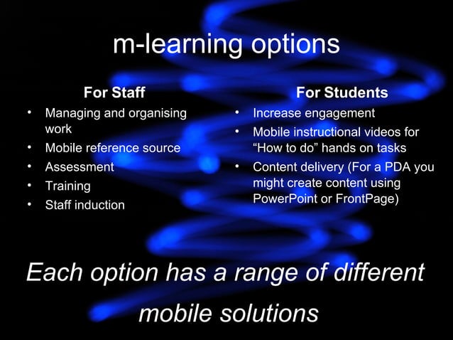 E Learning: Evolution (m-learning) | PPT