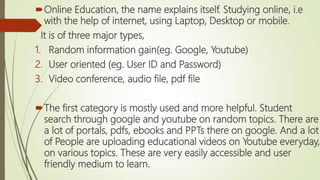 A Powerpoint Presentation on e-learning | PPTX