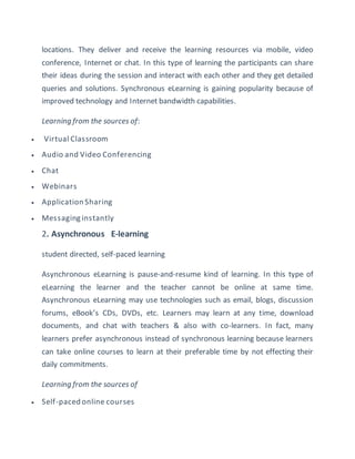 E learning (1) assignment | DOCX