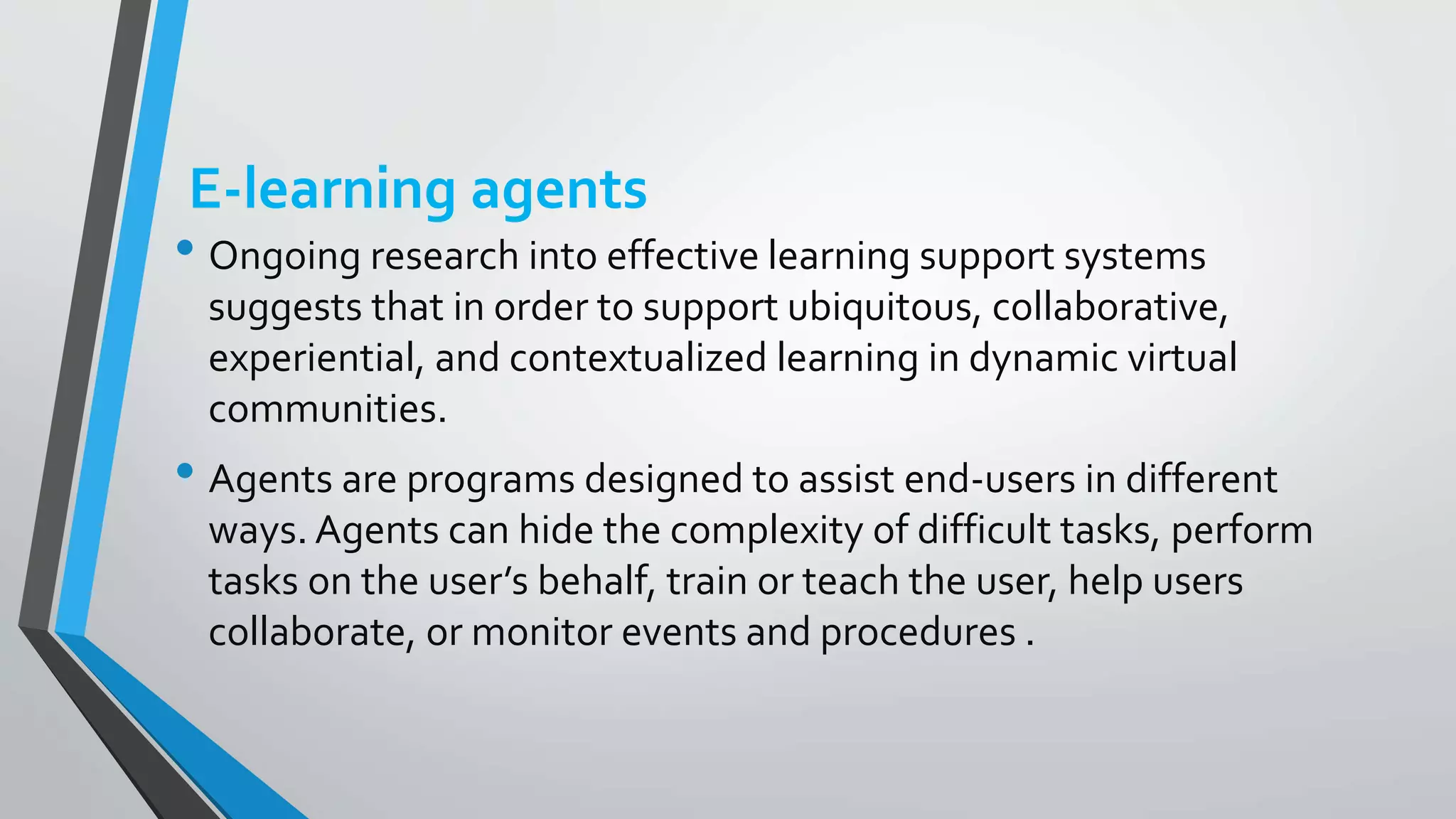 E learning agents | PPT