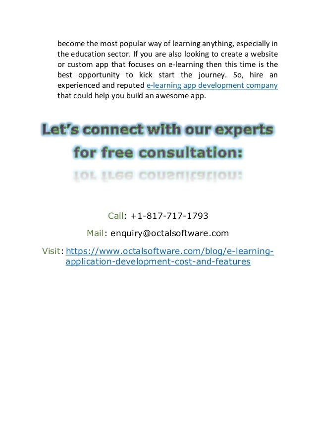 E-Learning App Development cost, key features, Techstacks.pdf