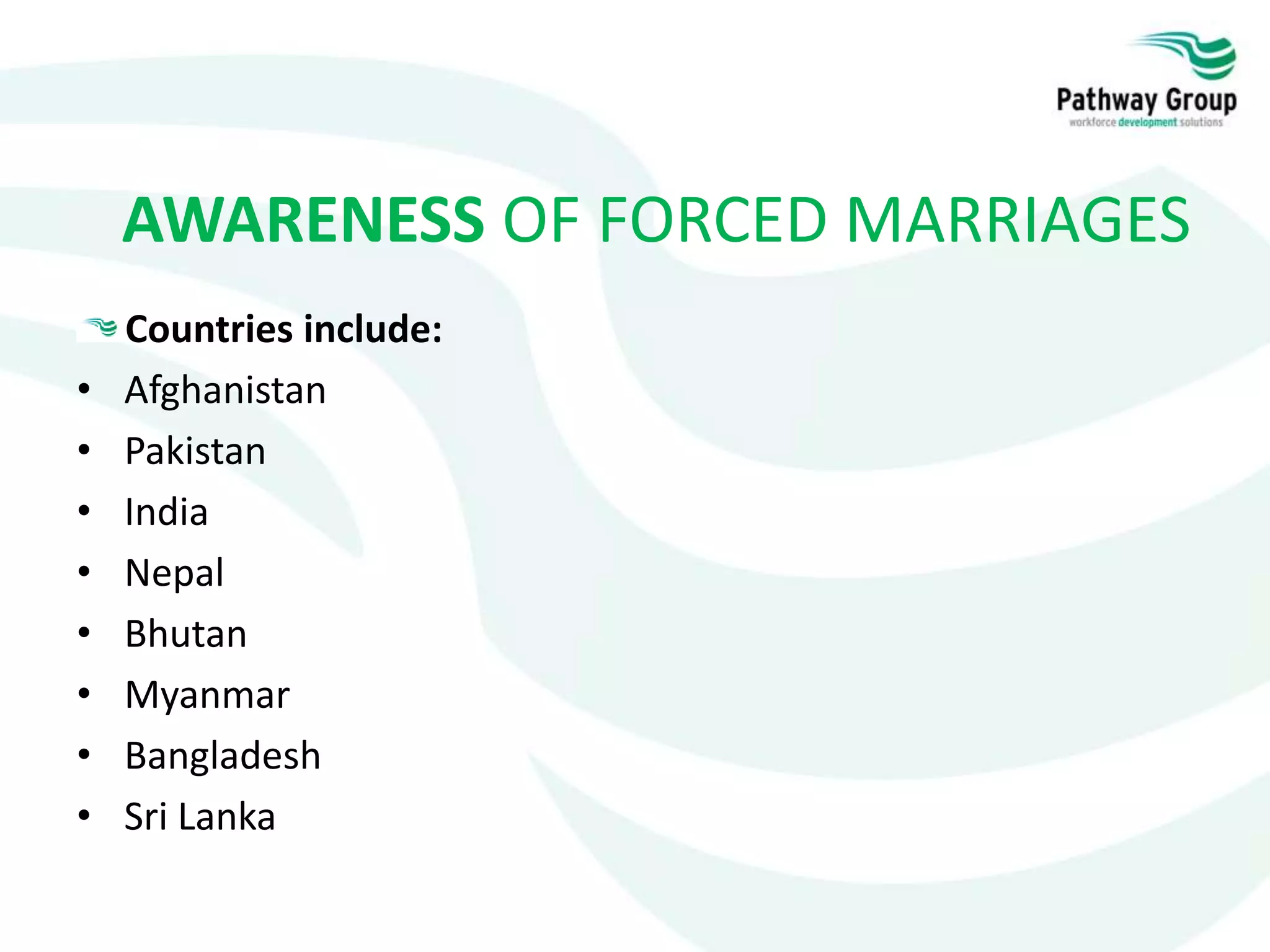 E-LEARNING: Awareness of Forced Marriages | PPT