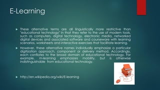 E learning, b- m-learning | PDF