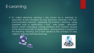 E learning, b- m-learning | PDF