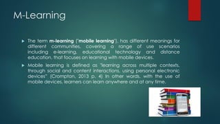 E learning, b- m-learning | PDF