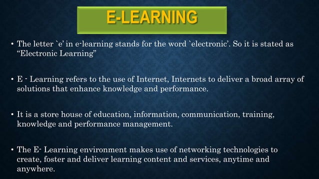 E - Learning By Mehul Yadav.pptx | Internet | Computing