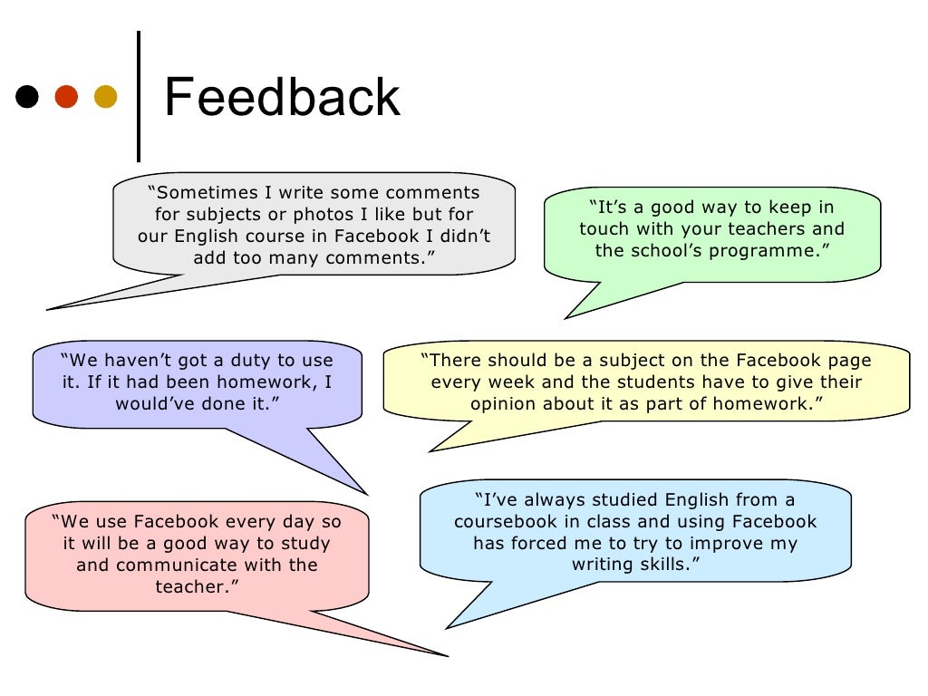 Feedback Sometimes I Write