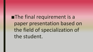 Non-Traditional Study Program | PPTX | Postgraduate Education | College ...