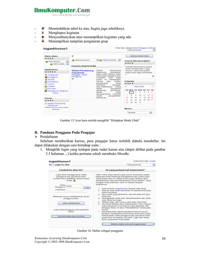 E learning dengan moodle | PDF