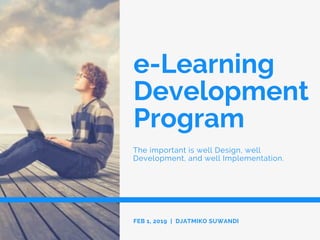 E learning development program | PDF | Education