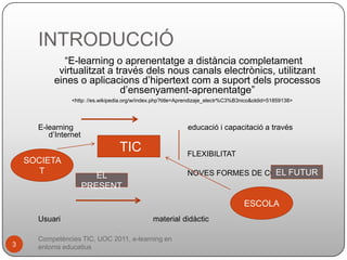 E learning en entorns educatius | PPTX