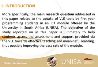 E-learning environment tools to address online and open distance ...