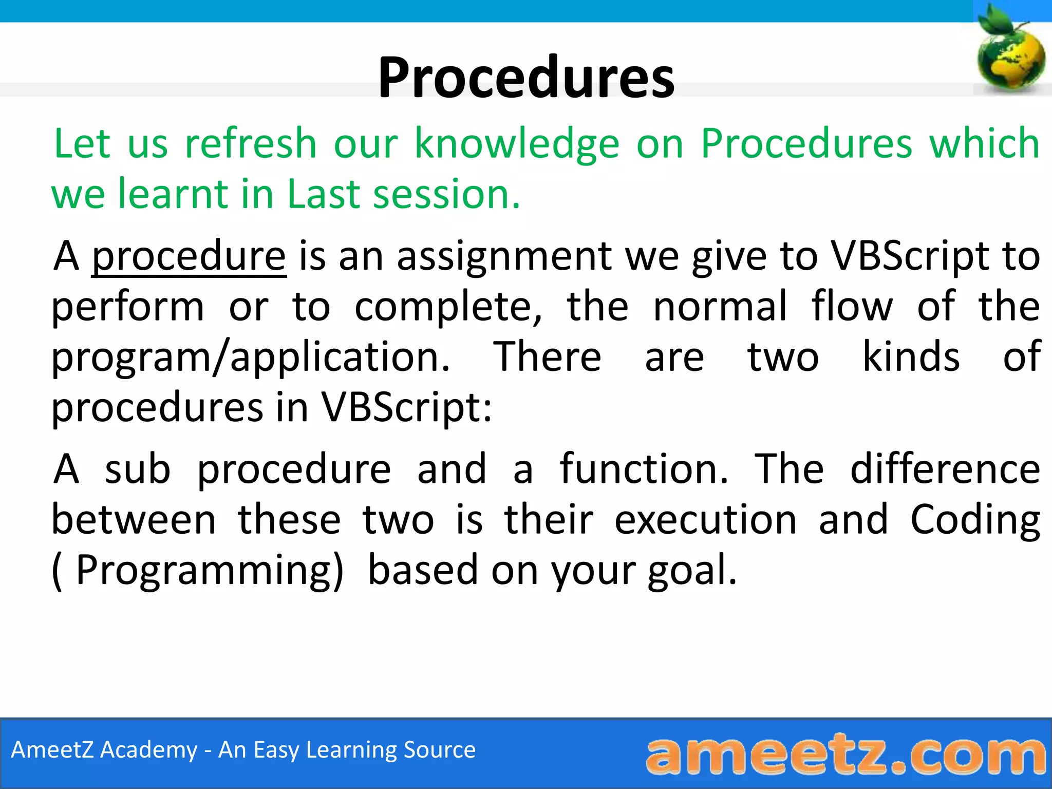 E Learning Excel Vba Programming Lesson 3 Ppt