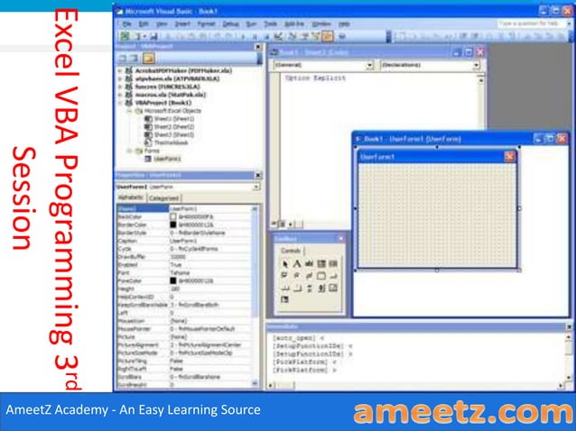 E learning excel vba programming lesson 3 | PPTX