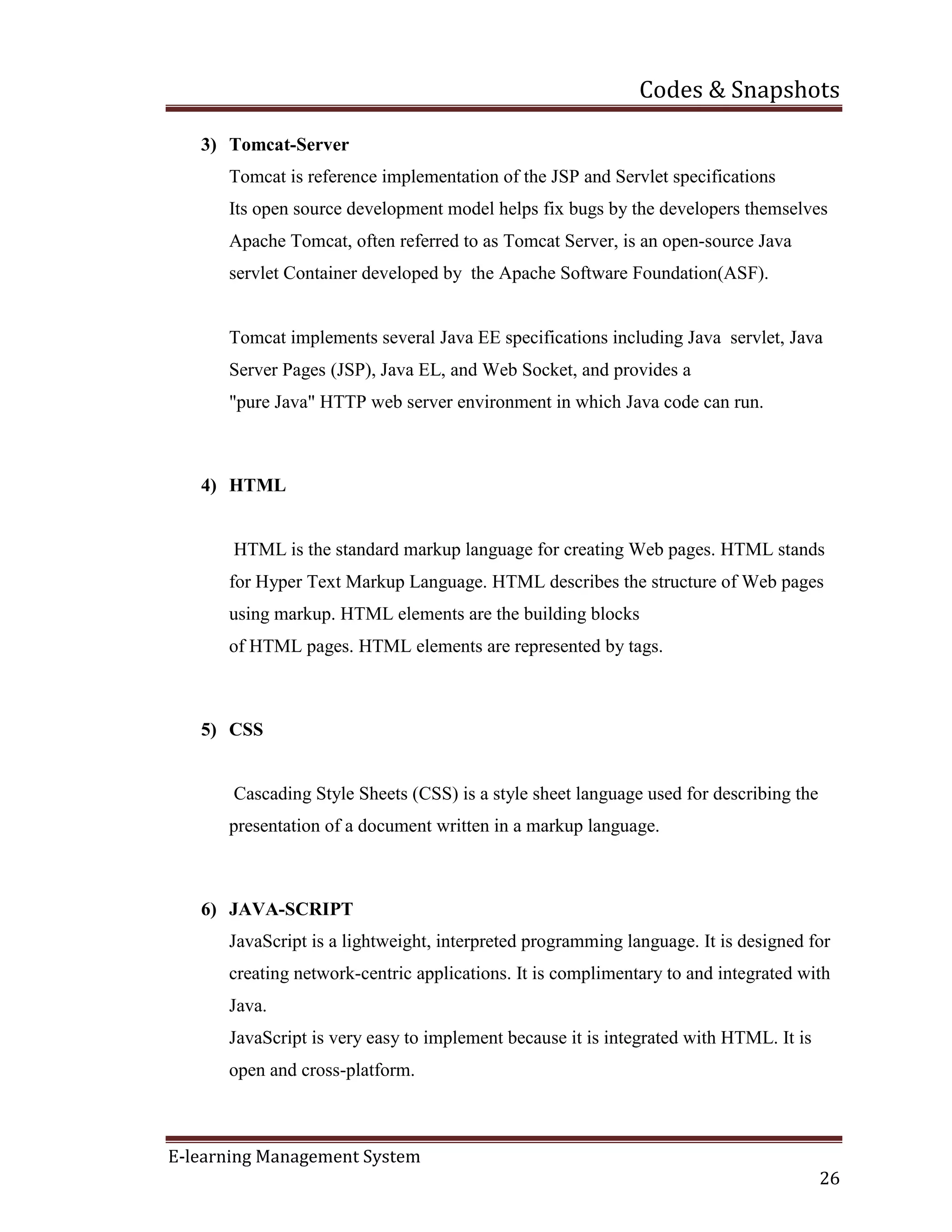E learning project report (Yashraj Nigam) | PDF | Web Development ...