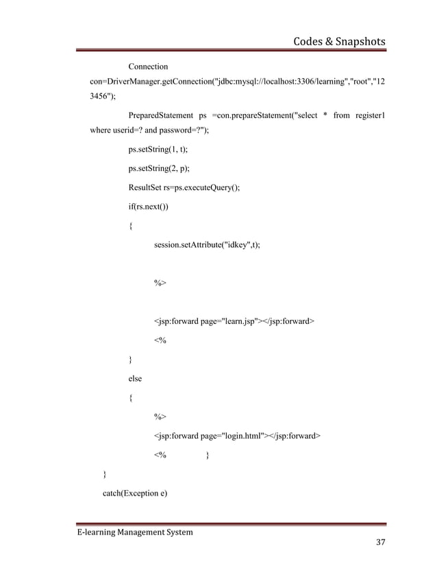 E learning project report (Yashraj Nigam) | PDF | Web Development ...