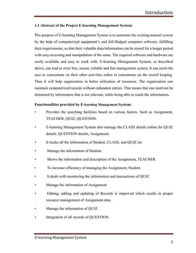 E learning project report (Yashraj Nigam) | PDF | Web Development ...