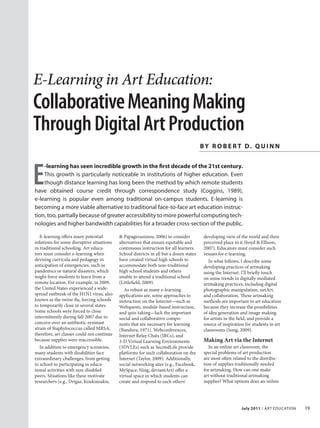 E learning in art education- collaborative meaning making through ...