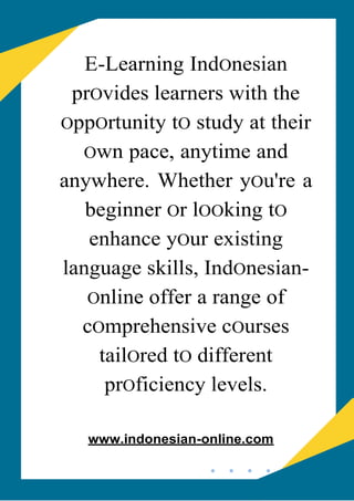 E-Learning Indonesian in Australia | DOCX