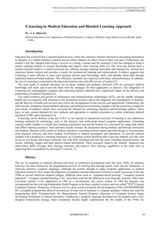 E learning in medical education and blended learning approach | PDF